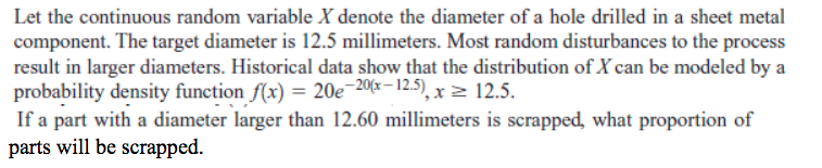 Solved Let the continuous random variable X denote the | Chegg.com