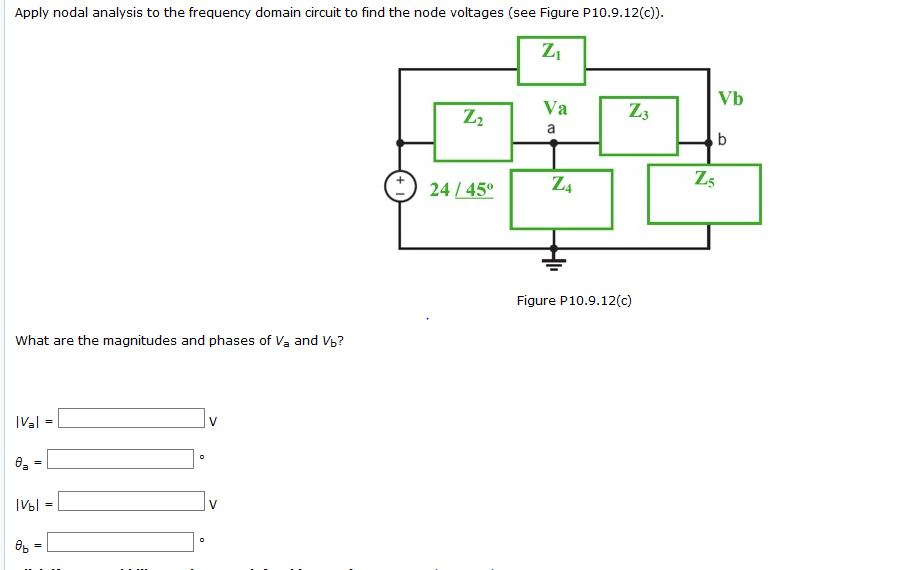 Solved Apply nodal analysis to find the node voltages (a) Va | Chegg.com