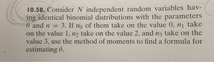 Solved Consider N independent random variables having | Chegg.com