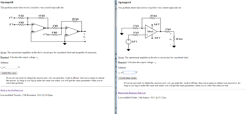 Solved Given: The operational amplifiers in the above | Chegg.com