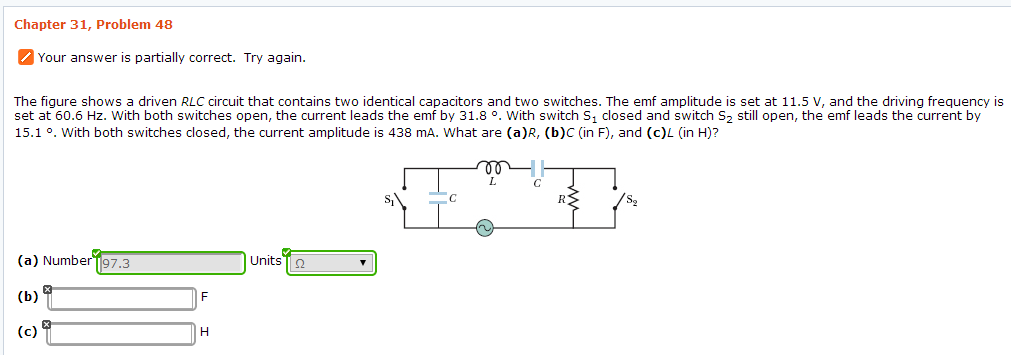 Solved Your Answer Is Partially Correct Try Again The
