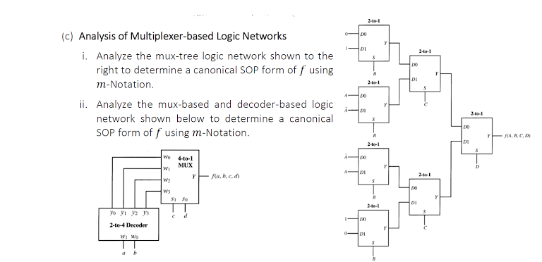 Solved 2-401 (c) Analysis of Multiplexer-based Logic | Chegg.com