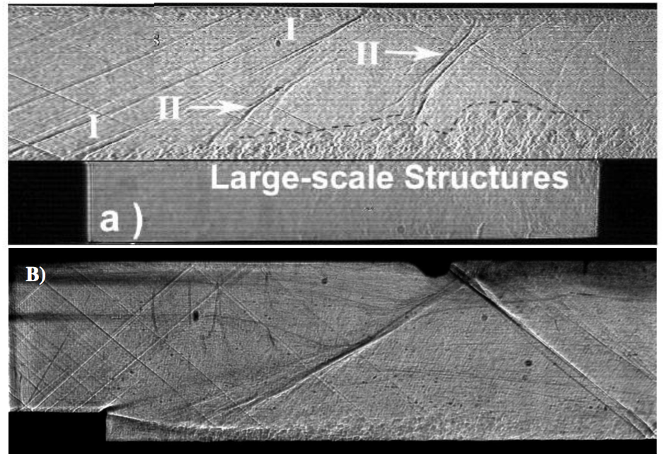 The first experiment (Fig. a) shows a shadowgraph | Chegg.com
