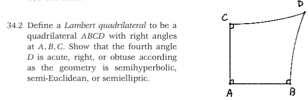 Solved 34.2 Define a Lambert quadrilateral to be a | Chegg.com