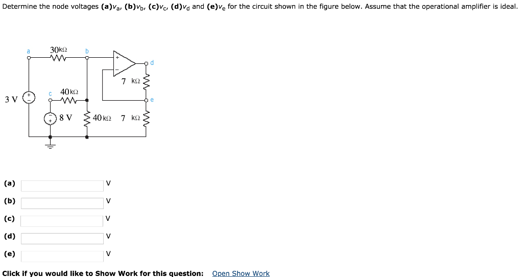 Solved Determine the node voltages (a)Var (b) (c)Vc (d)vd | Chegg.com