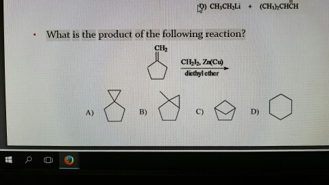 Solved What is the product of the following reaction? | Chegg.com