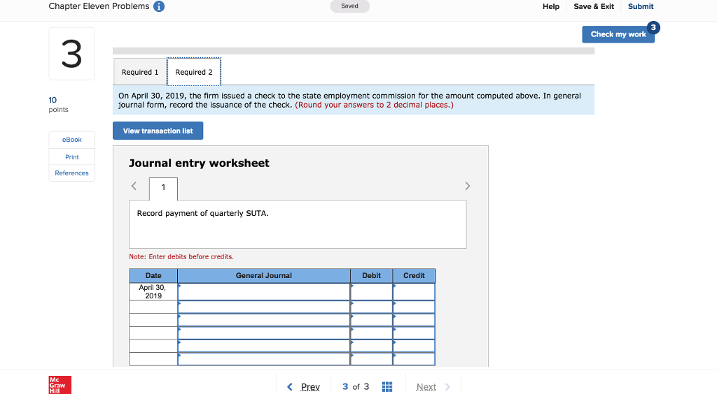 Solved Chapter Eleven Problems Help Save & Exit Submit Saved | Chegg.com