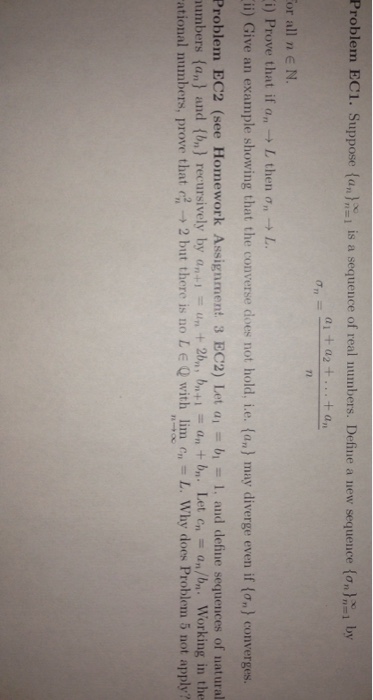 Solved Suppose {a_n}^infinity_n = 1 is sequence of real | Chegg.com