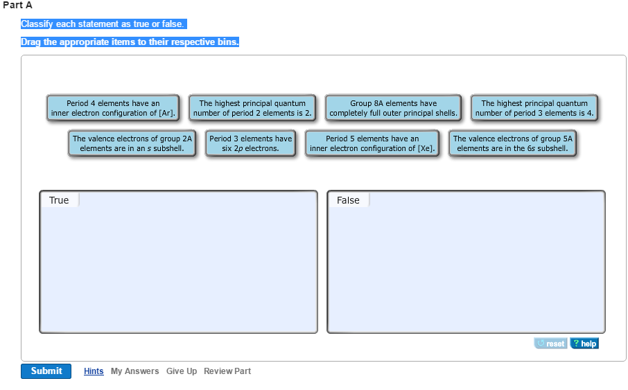 Solved Classify each statement as true or false. Drag the | Chegg.com