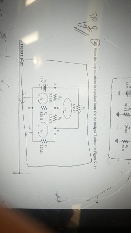 Solved write the loop equations in standard form for the | Chegg.com