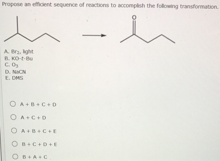 Solved Propose an efficient sequence of reactions to | Chegg.com