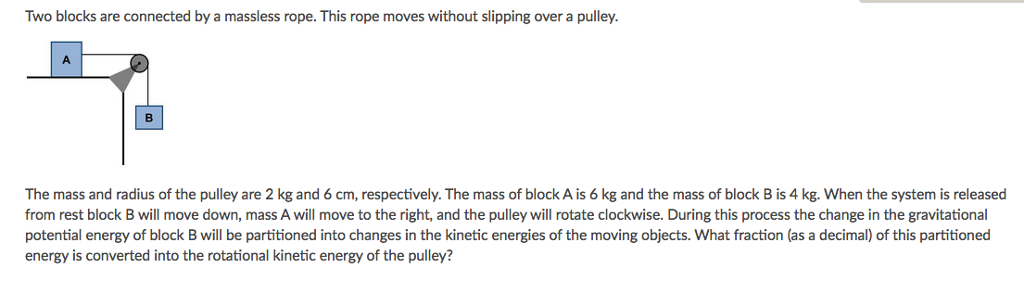 Solved Two blocks are connected by a massless rope. This | Chegg.com