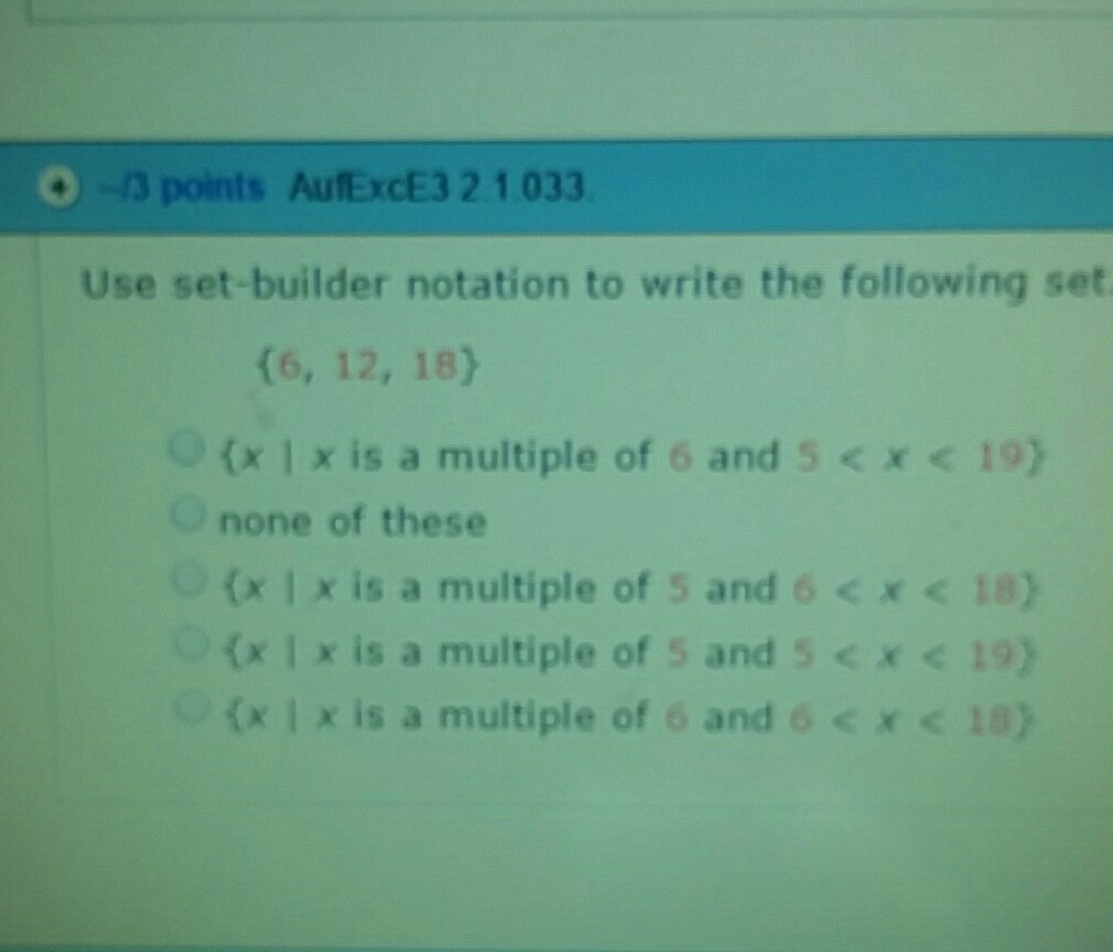 Solved Use set-builder notation to write the following set | Chegg.com