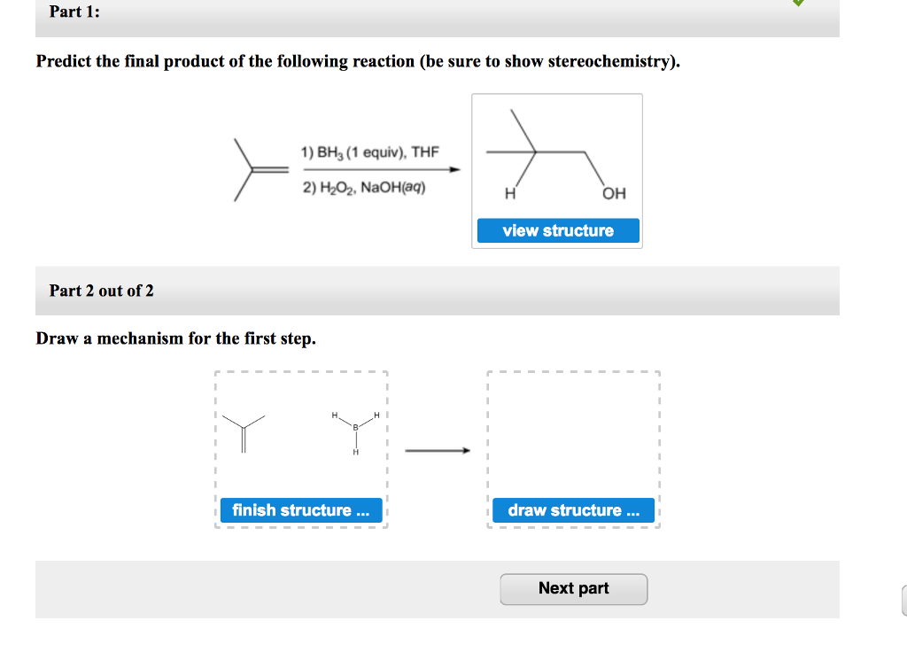Solved Part 1: Predict the final product of the following | Chegg.com