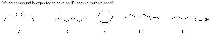 Solved Which compound is expected to have an IR inactive | Chegg.com