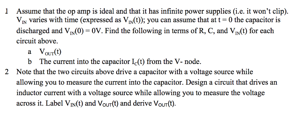 Solved V in V in Circuit 1 Circuit 2 V out V out | Chegg.com