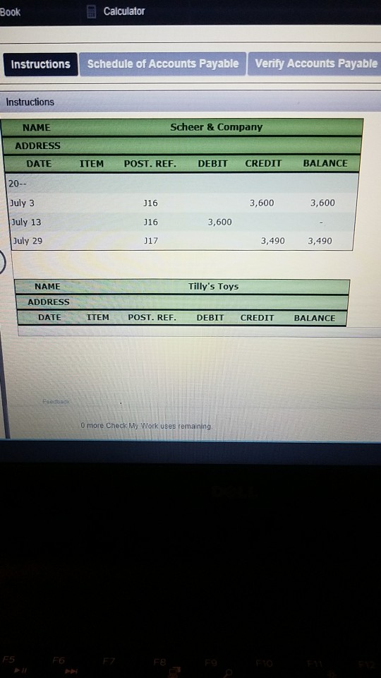Solved eBook Calculator 43533131 Instructions Schedule of | Chegg.com