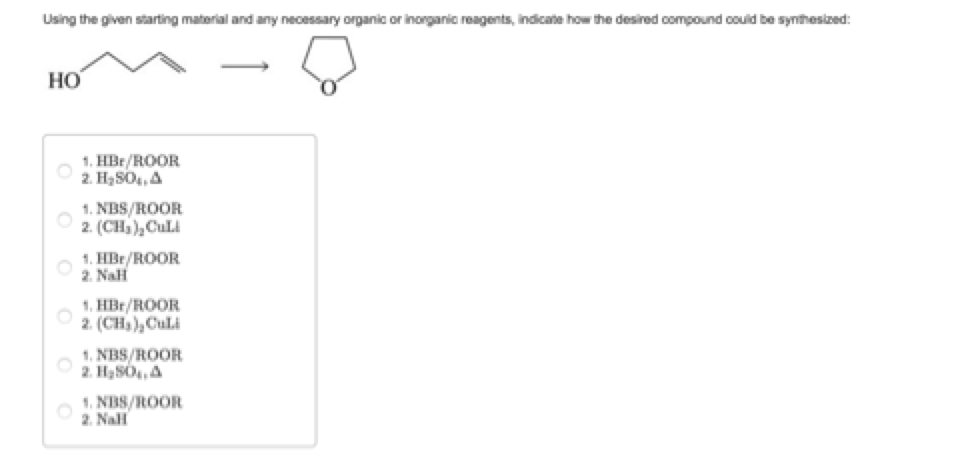 Solved Using the given starting material and any necessary | Chegg.com