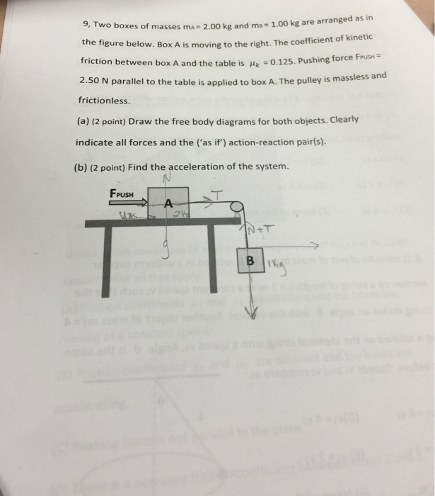 Solved Two boxes of masses mA = 2.00 kg and m8 = 1.00 kg are | Chegg.com