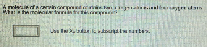 Solved A molecule of a certain compound contains two | Chegg.com