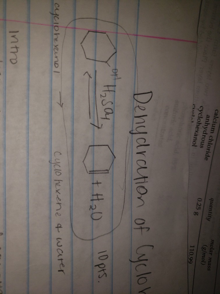 Solved how do I find the theoretical yield of cyclohexene | Chegg.com
