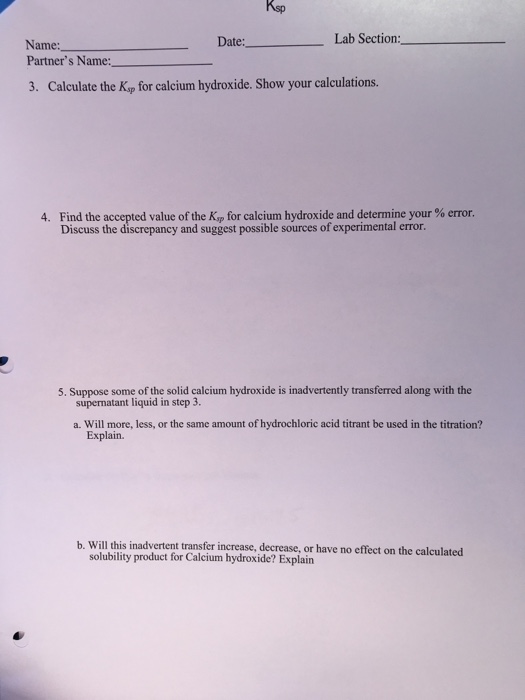 Report sheet Exp. 9 Date: Lab Section: Partner's Name | Chegg.com