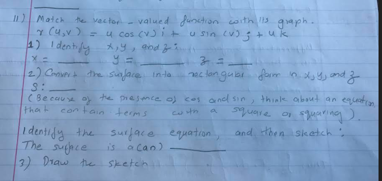 Solved Match the vector - valued function with its graph. | Chegg.com