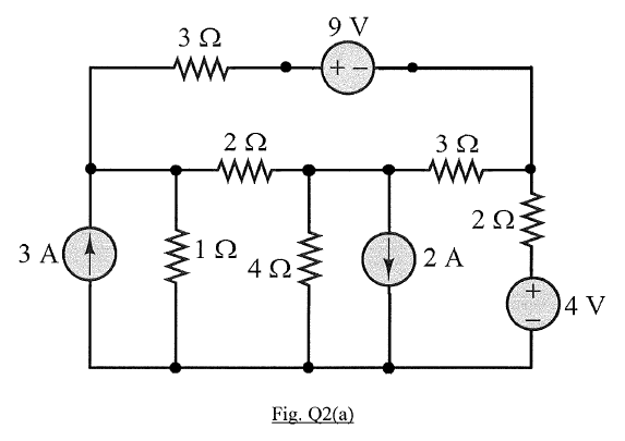 Solved Consider the DC circuit in Fig. Q2(a). Using nodal | Chegg.com