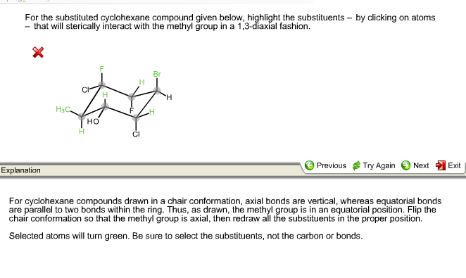 Solved For the substituted cyclohexane compound given below, | Chegg.com