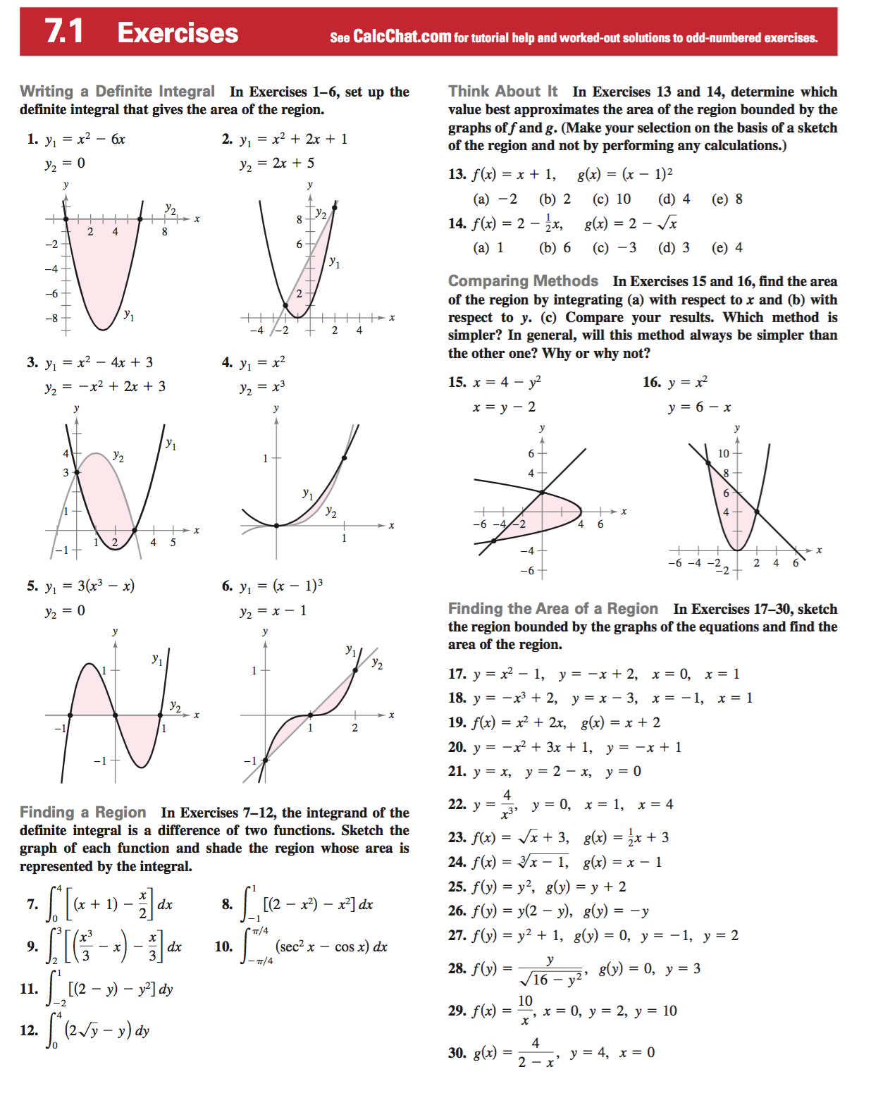 Solved 71 Exercises See CalcChat.com for tutorial help and | Chegg.com