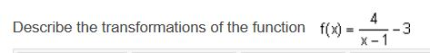 Solved Describe the transformations of the function fx) 3 | Chegg.com