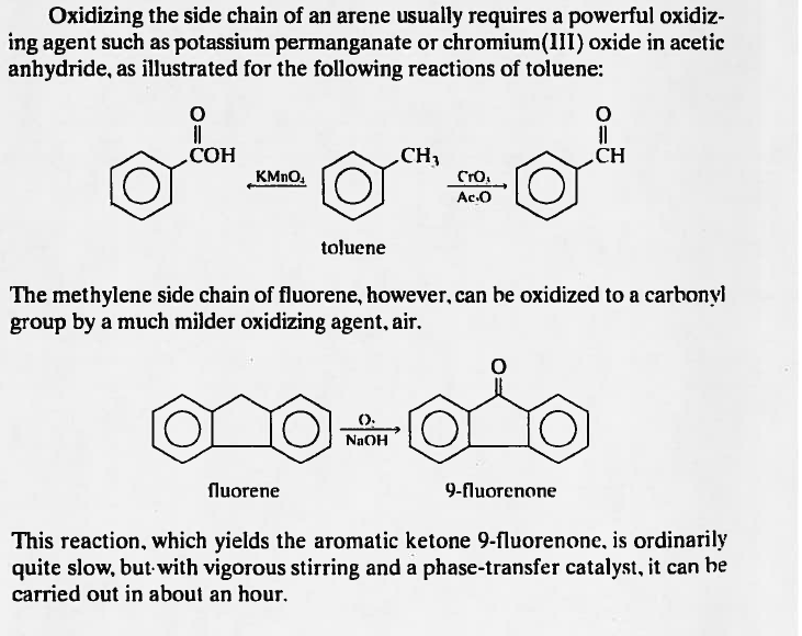Solved Oxidizing the side chain of an arene usually requires | Chegg.com