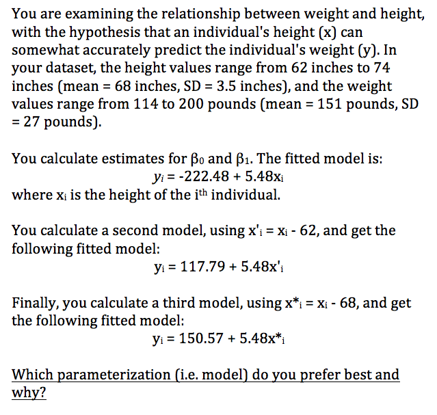 You are examining the relationship between weight and | Chegg.com