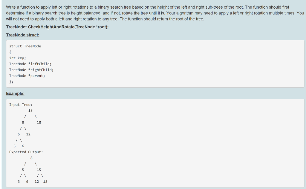 Solved Write a function to apply left or right rotations to | Chegg.com