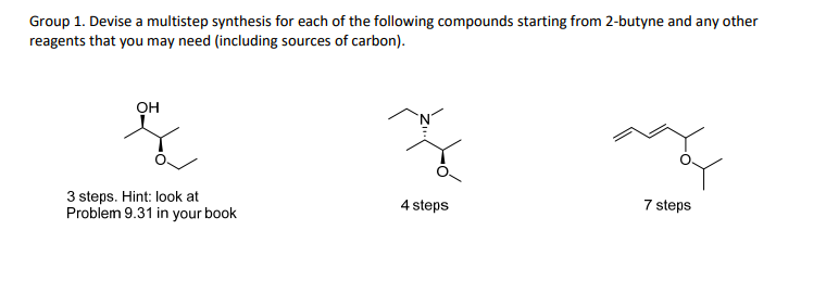 Solved Group 1. Devise a multistep synthesis for each of the | Chegg.com