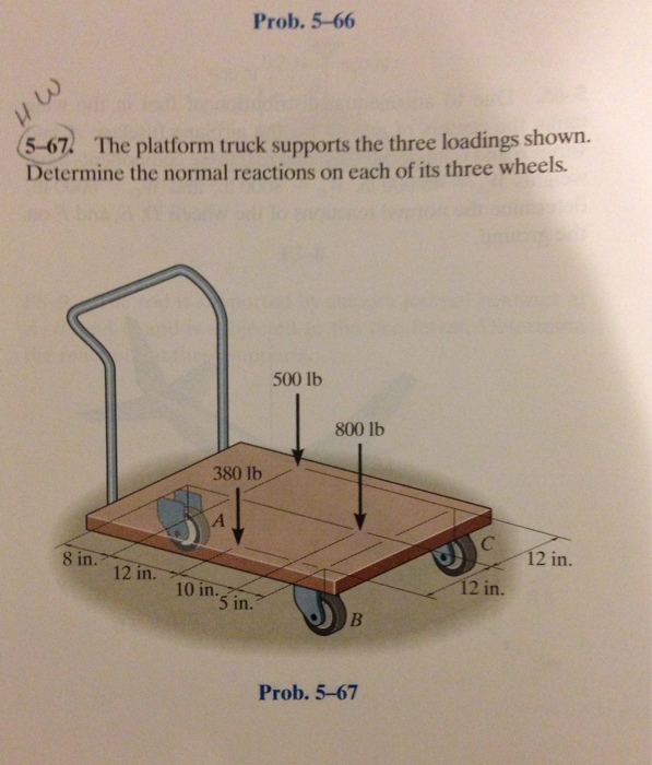 The platform truck supports the three loadings shown. | Chegg.com
