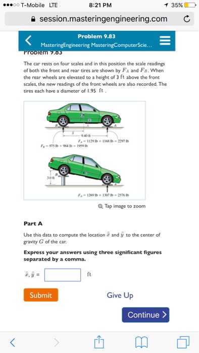 Solved The car rests on four scales and in this position the | Chegg.com