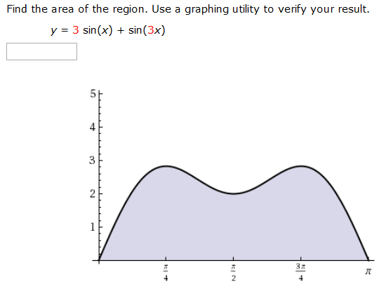 Solved Find the area of the region. Use a graphing Utility | Chegg.com