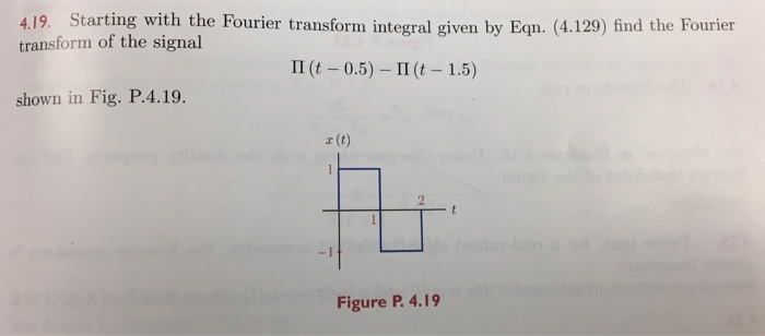 Solved Starting with the Fourier transform integral given by | Chegg.com