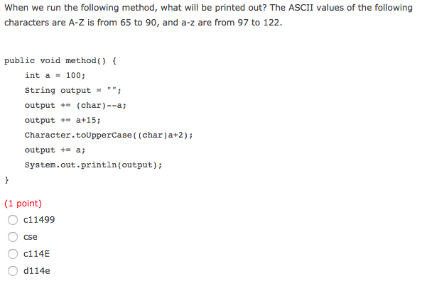 Solved When we run the following method, what will be | Chegg.com