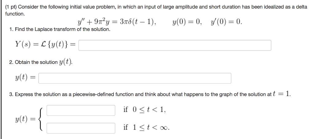 Solved Consider the following initial value problem, in | Chegg.com