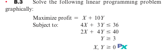 Solved B.3 Solve the following linear programming problem | Chegg.com