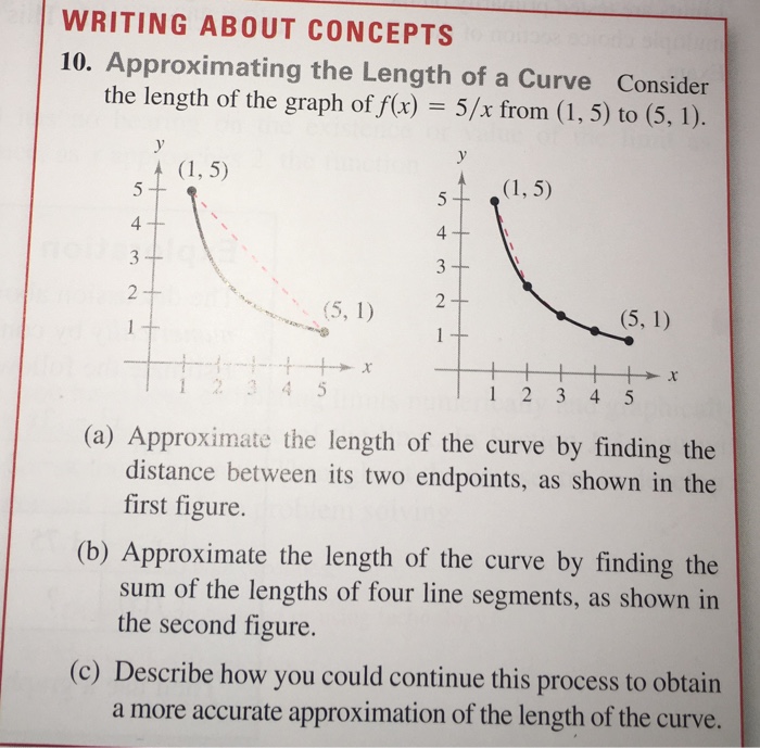 Solved Writing About Concepts Approximating The Length Of A