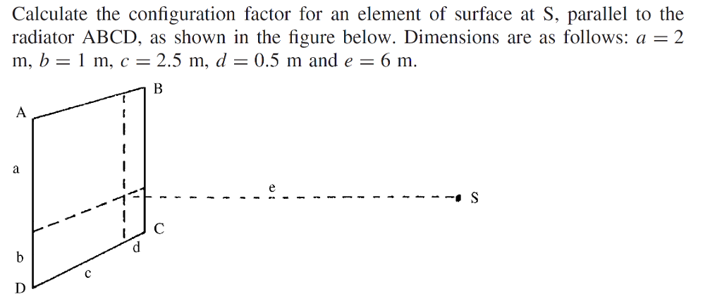 Solved Calculate the configuration factor for an element of | Chegg.com