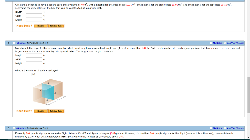 Solved A rectangular box is to have a square base and a | Chegg.com