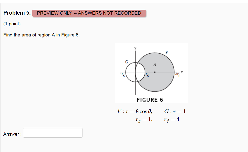 Solved Problem 5. PREVIEW ONLY- -ANSWERS NOT RECORDED (1 | Chegg.com