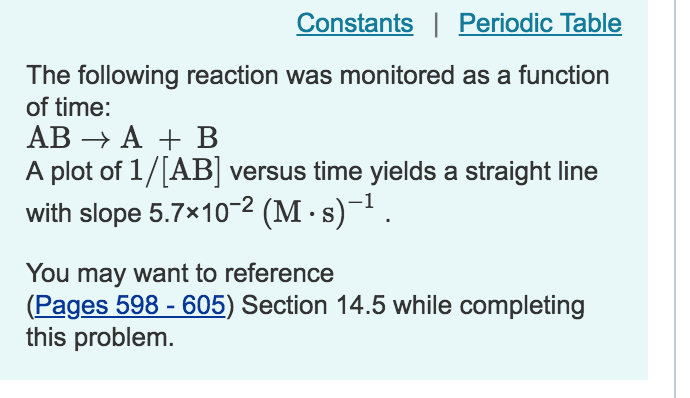 Solved Constants Periodic Table The following reaction was | Chegg.com