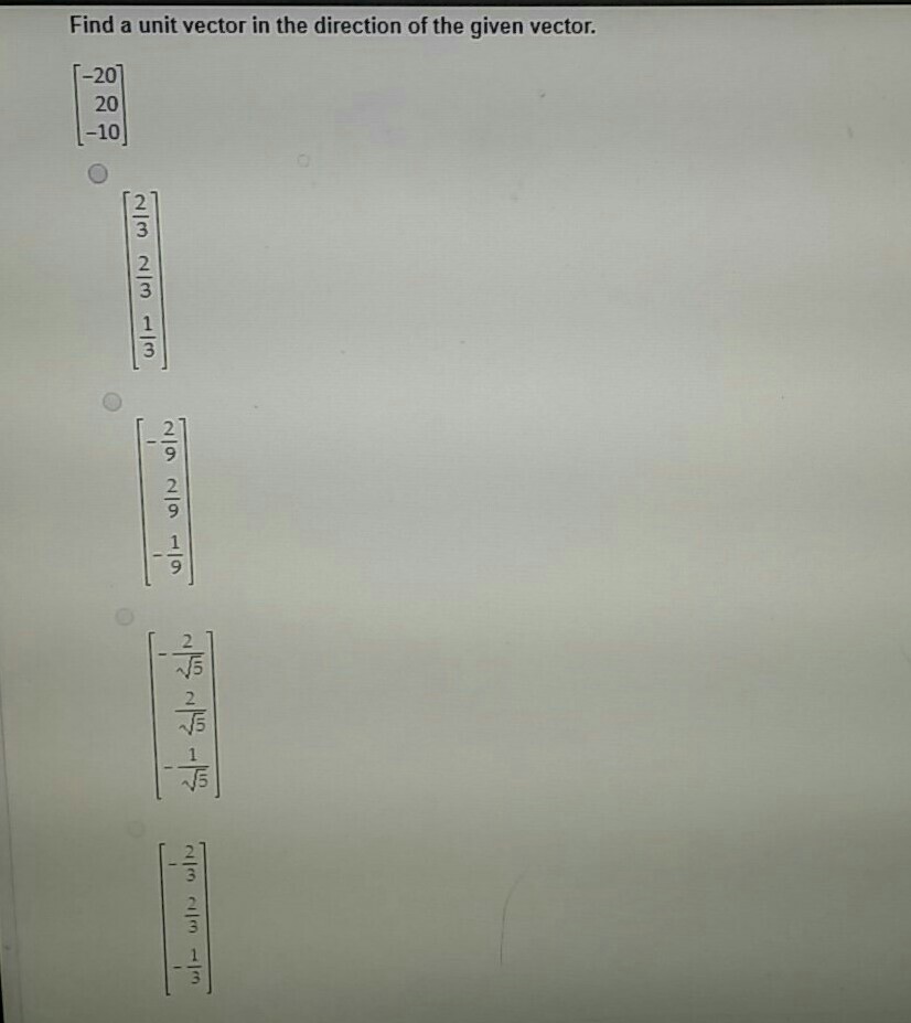 Solved Find a unit vector in the direction of the given | Chegg.com