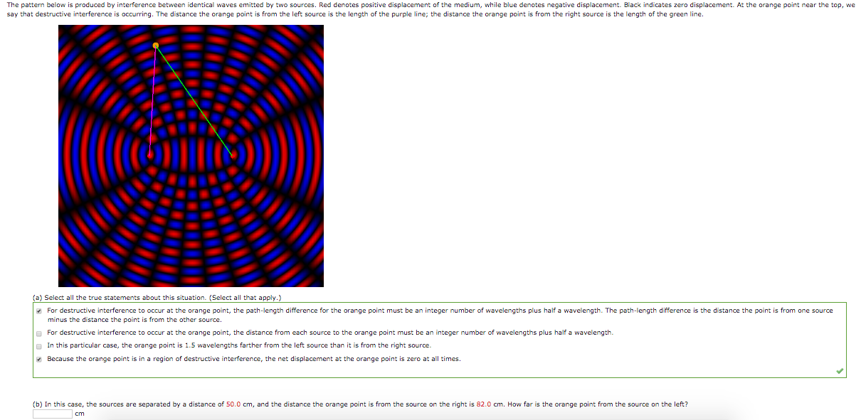 Solved The pattern below is produced by interference between | Chegg.com