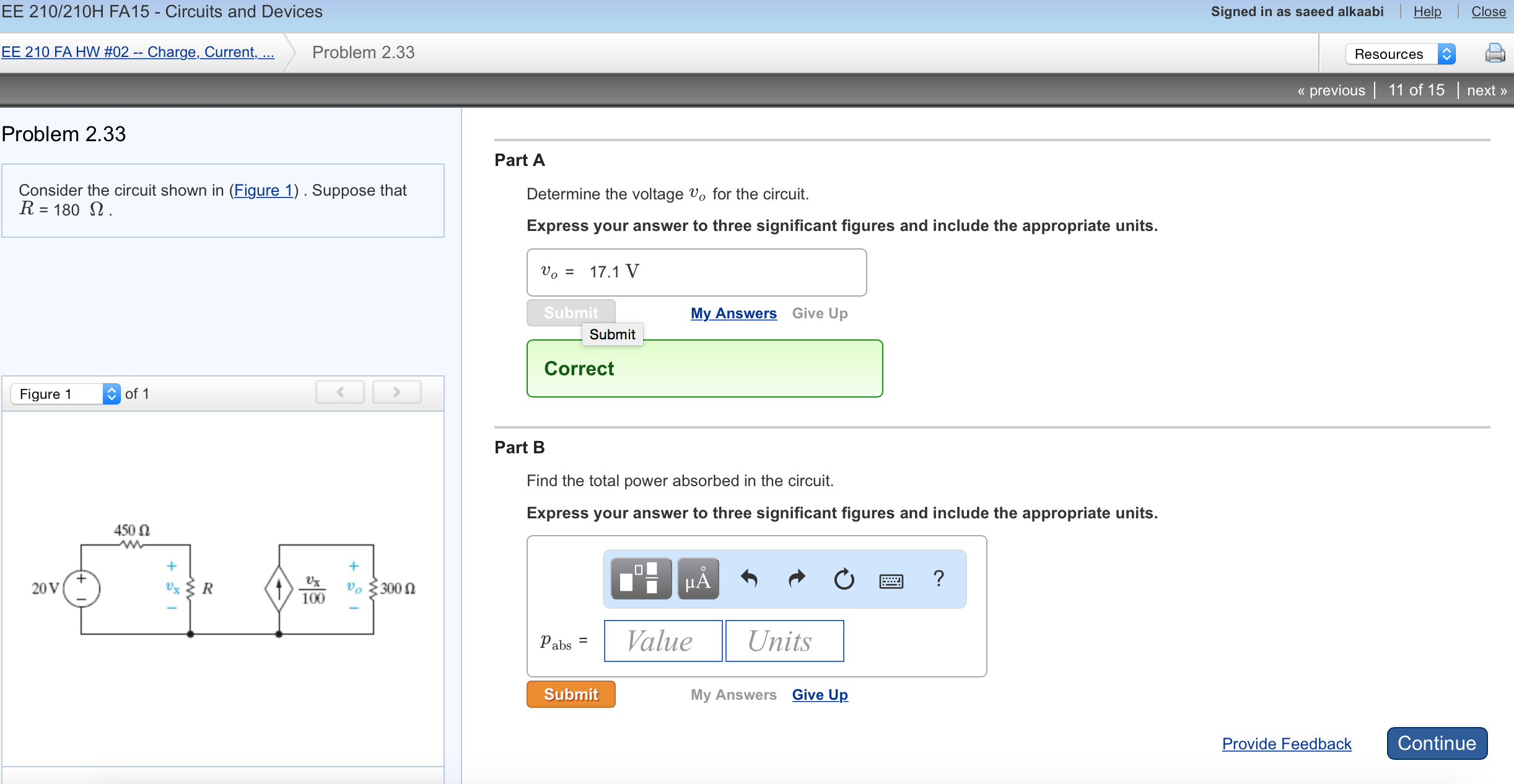 Solved EE 210/210H FA15 Circuits and Devices EE 210 FA HW | Chegg.com